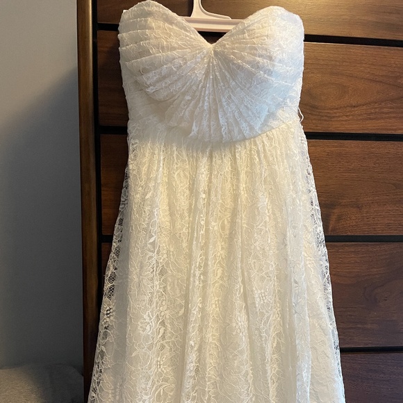 BHLDN | Dresses | Jenny Woo Kneelength Lace Bridal Gowndress | Poshmark